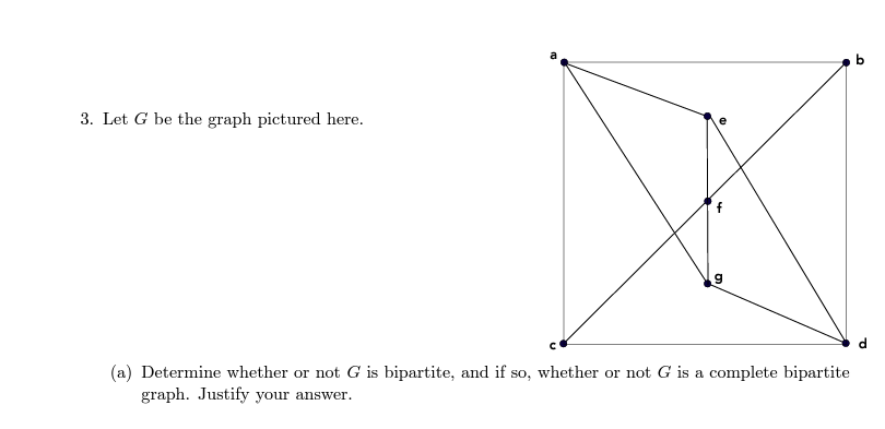 Solved 3. Let G be the graph pictured here. (a) Determine | Chegg.com