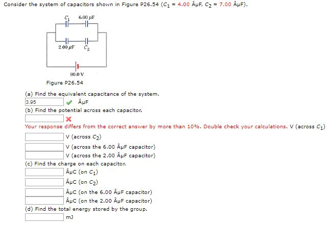 Solved Consider the system of capacitors shown in Figure | Chegg.com