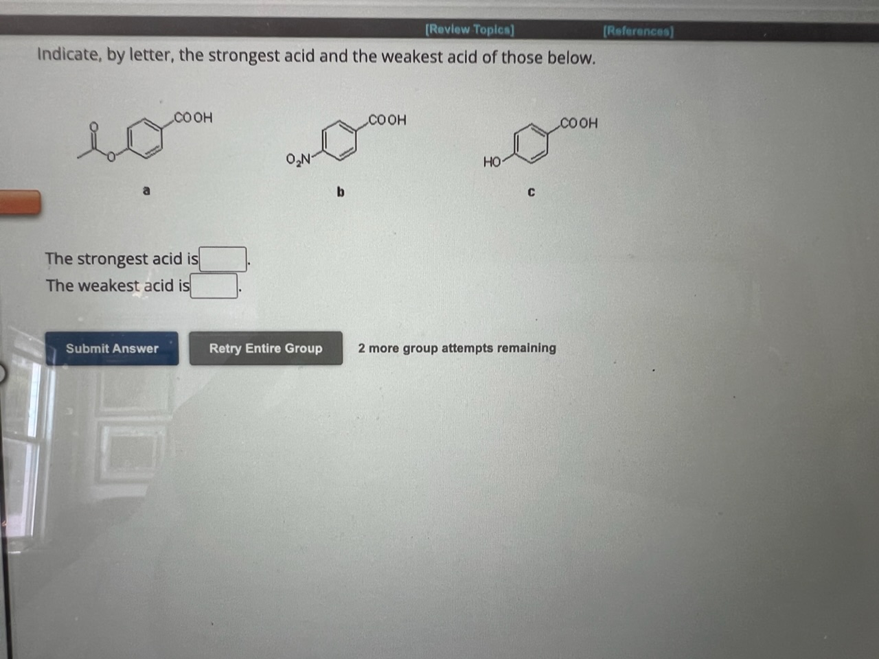 Solved Arrange the following carboxylic acids in order of | Chegg.com