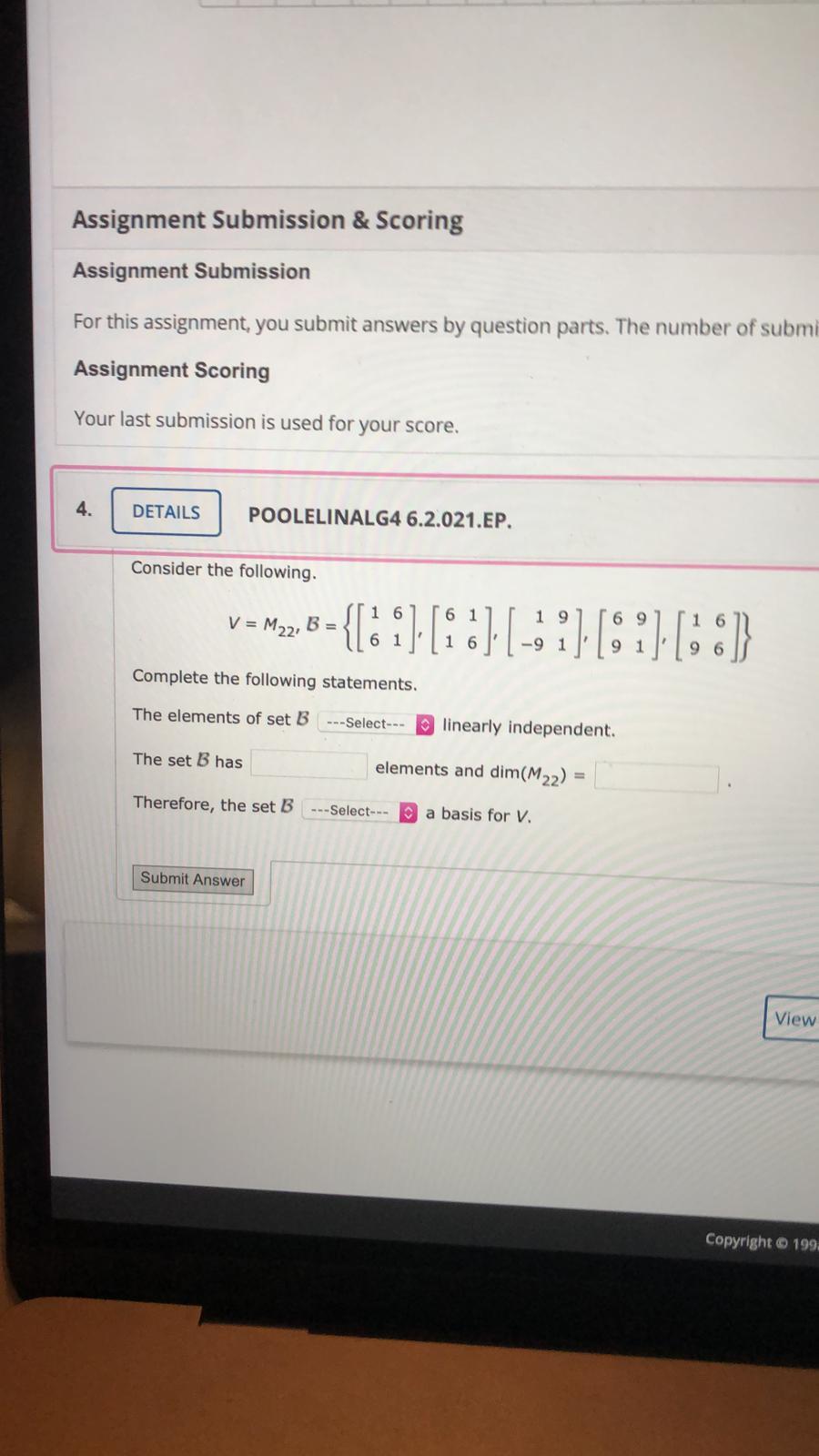 Solved Assignment Submission & Scoring Assignment Submission | Chegg.com