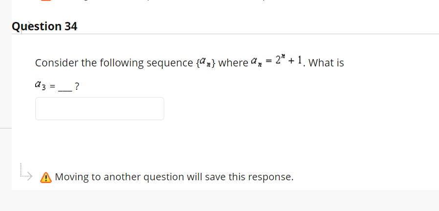 Solved Consider the following sequence {an} where an=2n+1. | Chegg.com