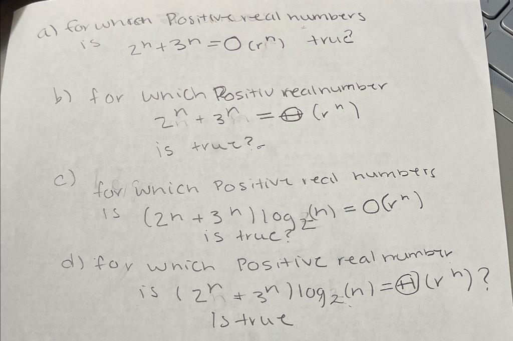 can you tell me the positive real number that will | Chegg.com