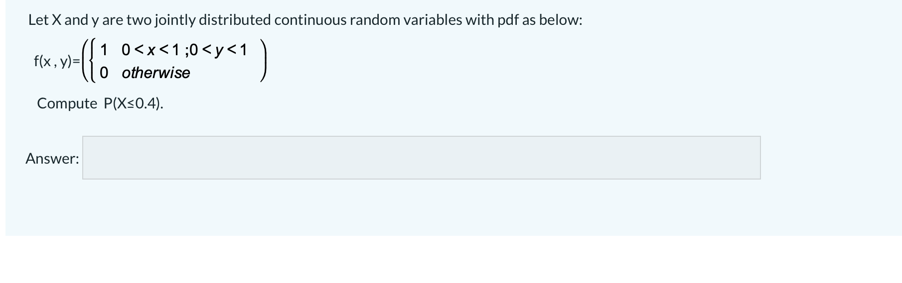 Solved Let X and y are two jointly distributed continuous | Chegg.com