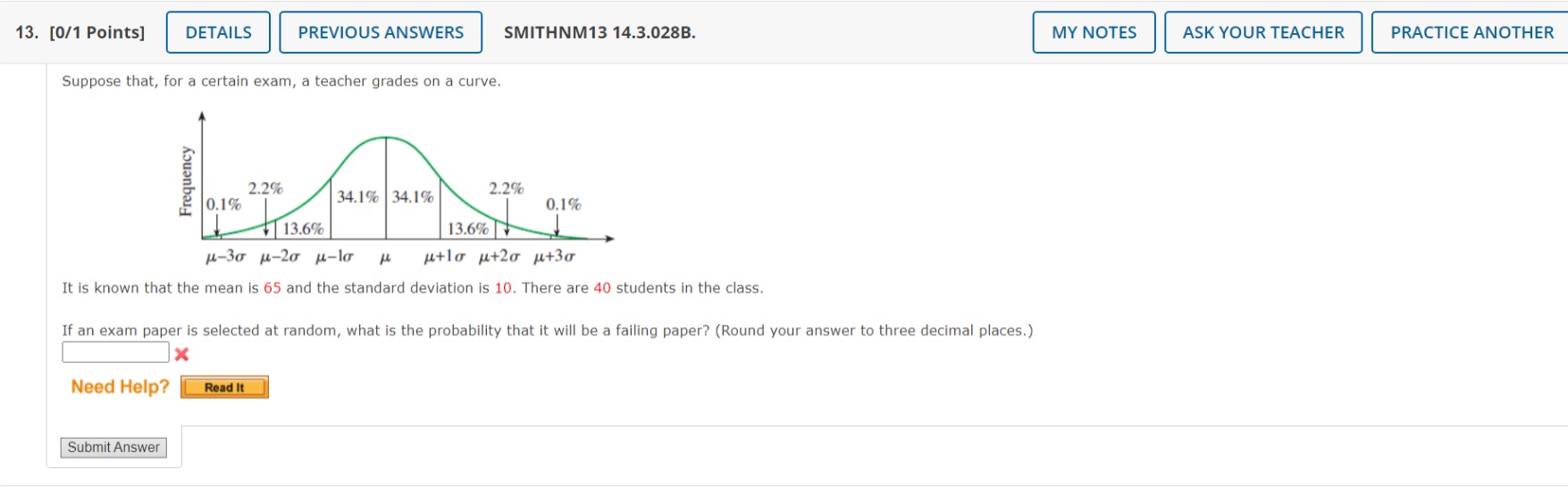 Solved Suppose that, for a certain exam, a teacher grades on | Chegg.com