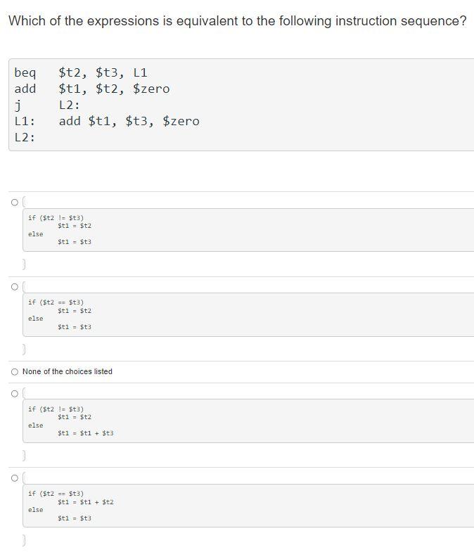 Solved Which of the expressions is equivalent to the | Chegg.com
