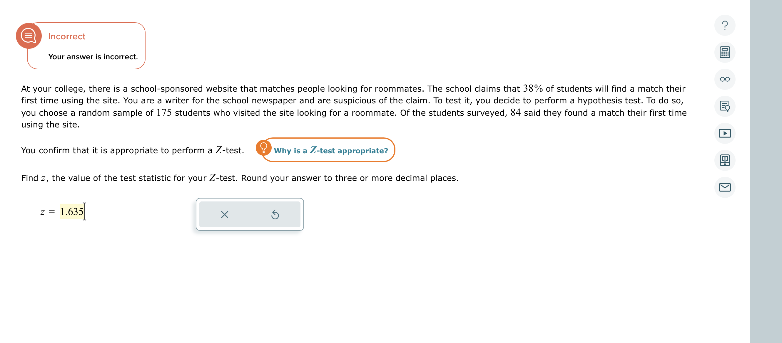 Solved IncorrectYour answer is incorrect. using the site.You | Chegg.com