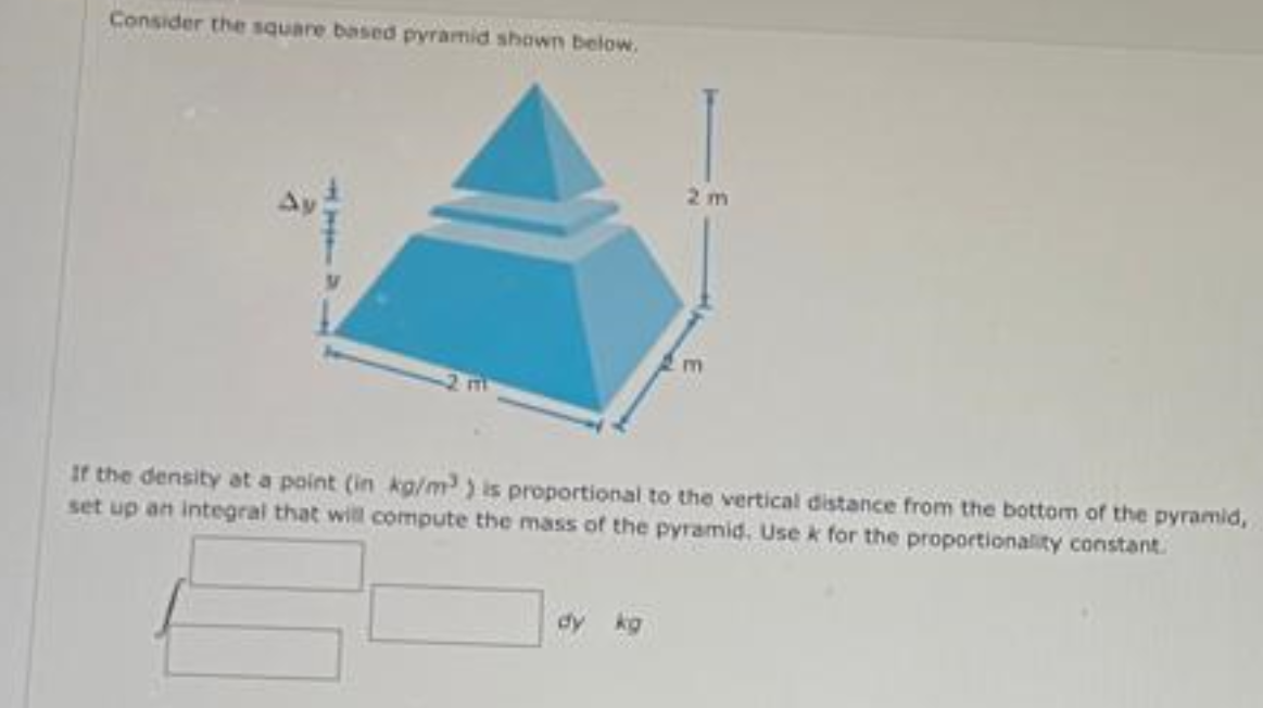 Solved Consider the square bised pyramid shawn below. If the | Chegg.com