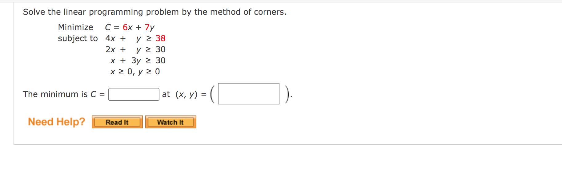 Solved Solve the linear programming problem by the method of | Chegg.com