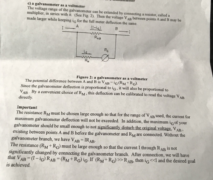 Theory a) basics A galvanometer is an instrument used | Chegg.com