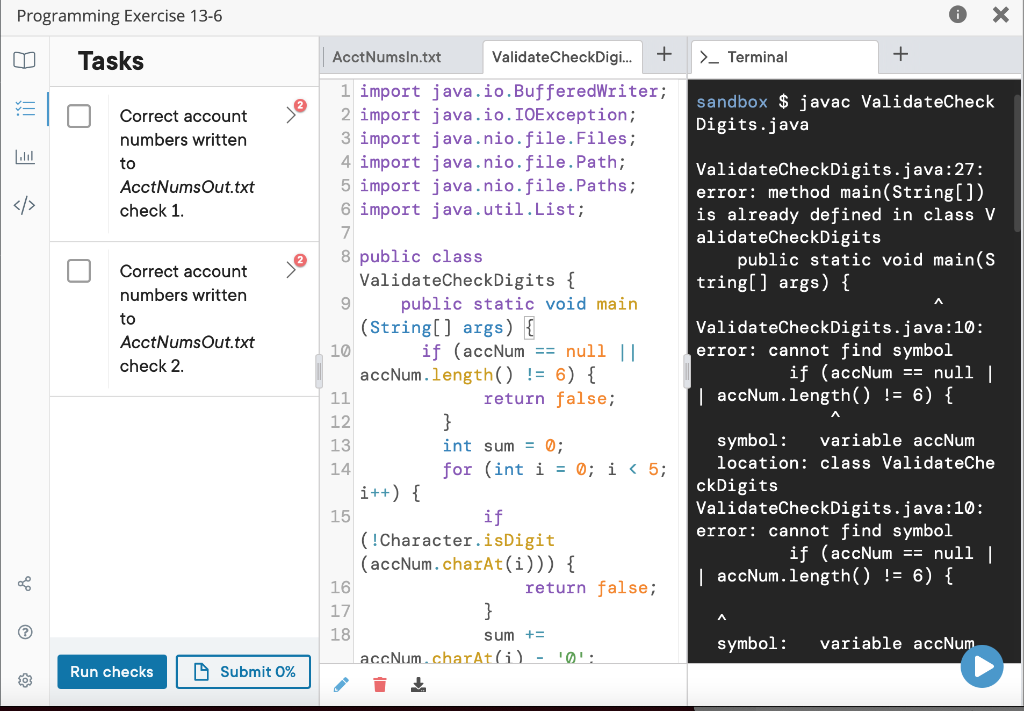Solved Programming Exercise 13-6 Programming Exercise | Chegg.com