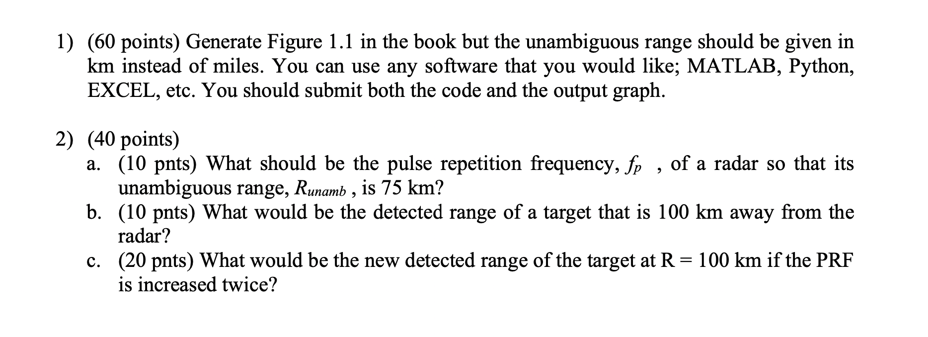 Solved 1) (60 points) Generate Figure 1.1 in the book but | Chegg.com