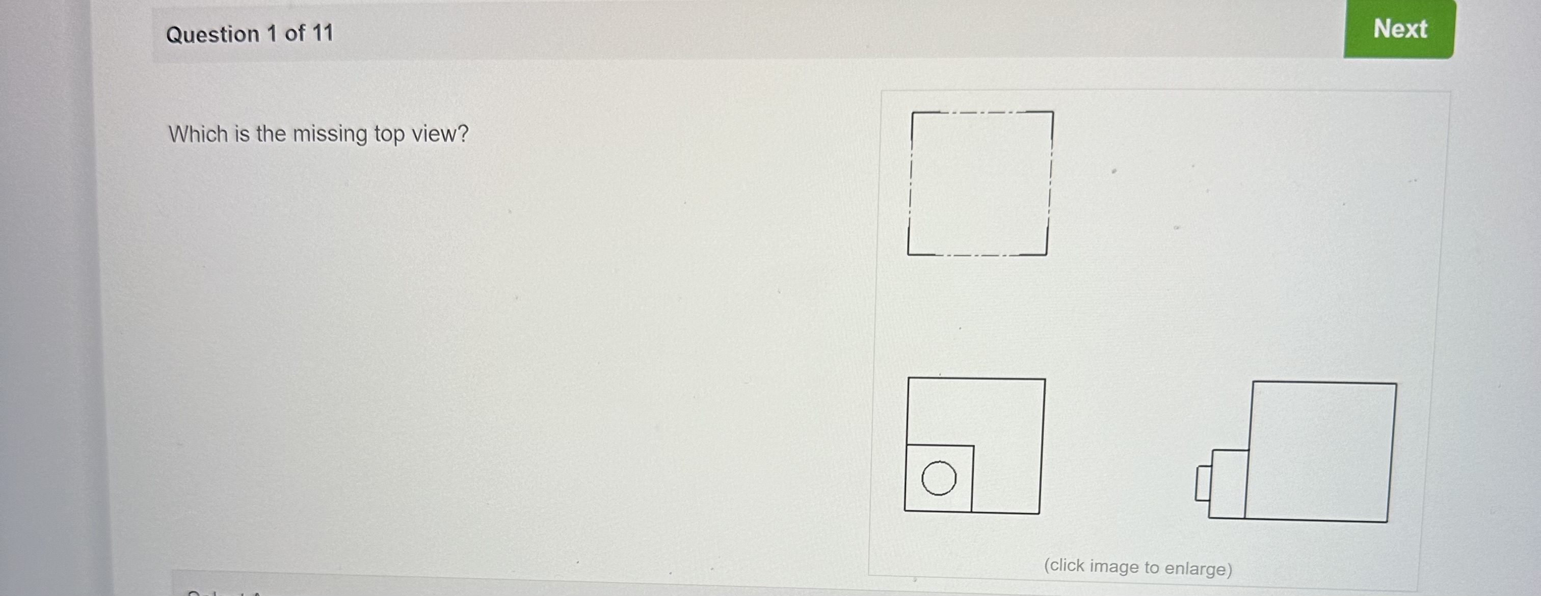 Solved Which is the missing top view? | Chegg.com