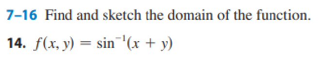Solved 7-16 ﻿Find and sketch the domain of the | Chegg.com