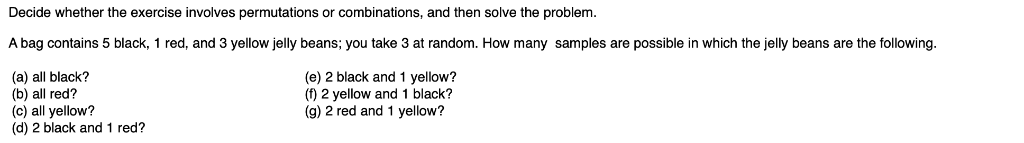 Solved Decide whether the exercise involves permutations or | Chegg.com