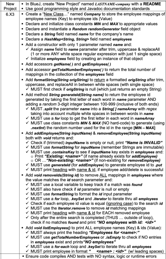 Solved - In BlueJ, create "New Project" named | Chegg.com