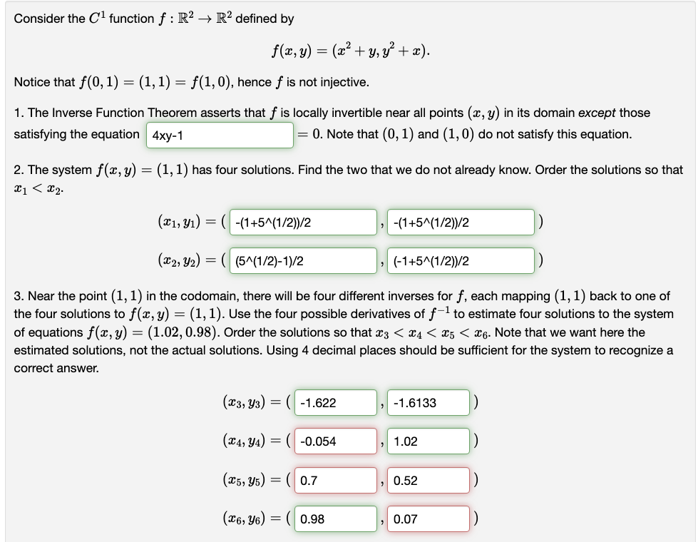 Solved Consider the C1 function f:R2→R2 defined by | Chegg.com