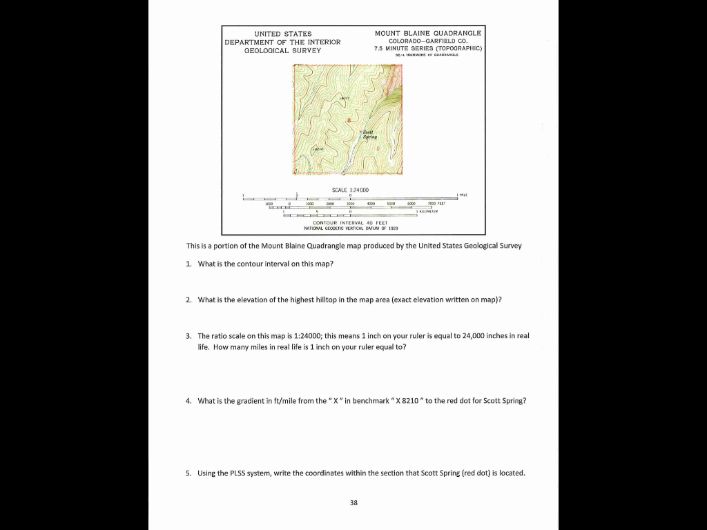 UNITED STATES DEPARTMENT OF THE INTERIOR GEOLOGICAL | Chegg.com