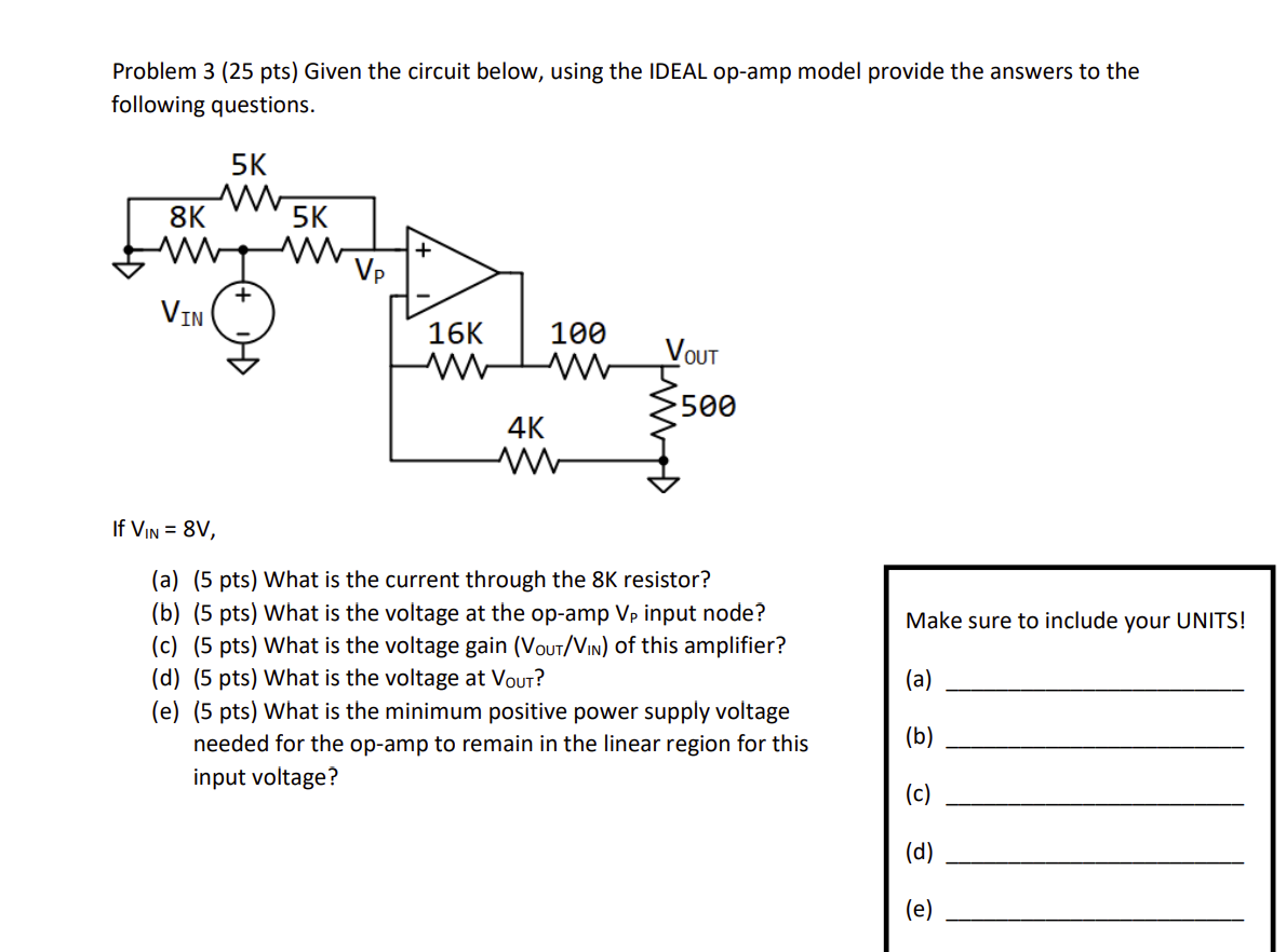 Solved Problem 3 (25 pts) Given the circuit below, using the | Chegg.com Solved Problem 3 (25 pts) Given the circuit below, using the | Chegg.com