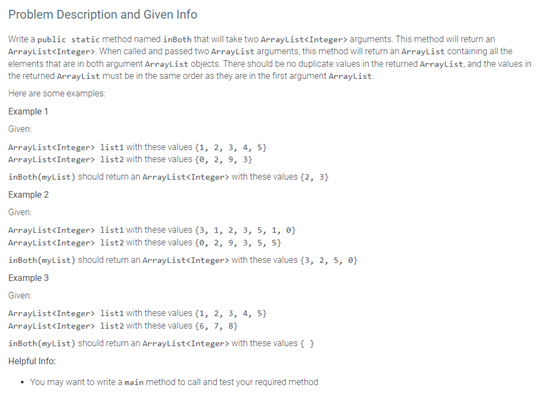 Solved Problem Description and Given Info Write a public | Chegg.com