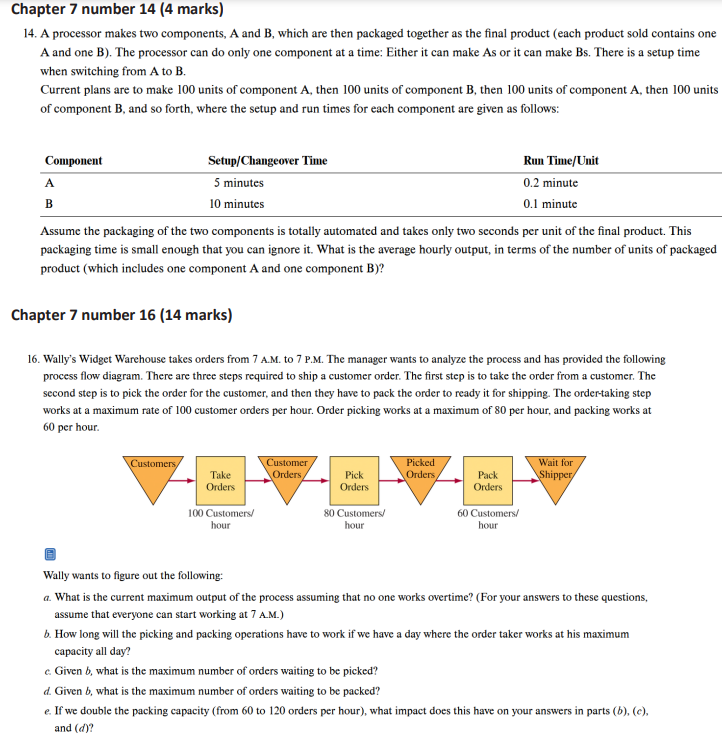 Solved 14. A processor makes two components, A and B, which | Chegg.com
