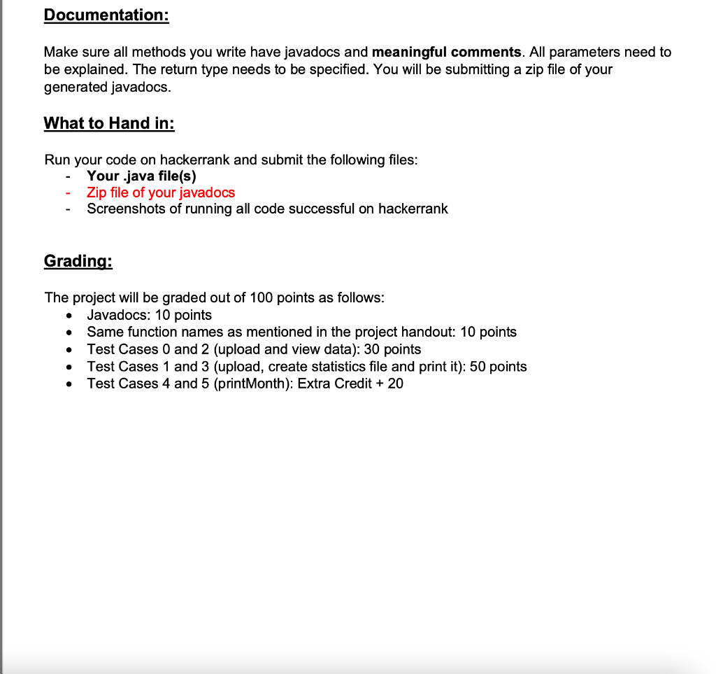 Solved Documentation Make Sure All Methods You Write Have 