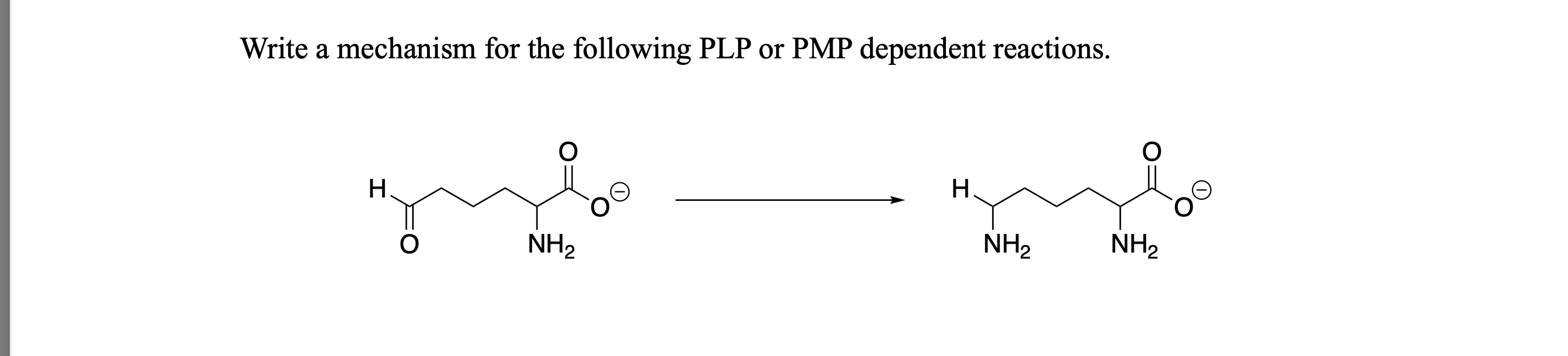 Solved Write a mechanism for the following PLP or PMP | Chegg.com