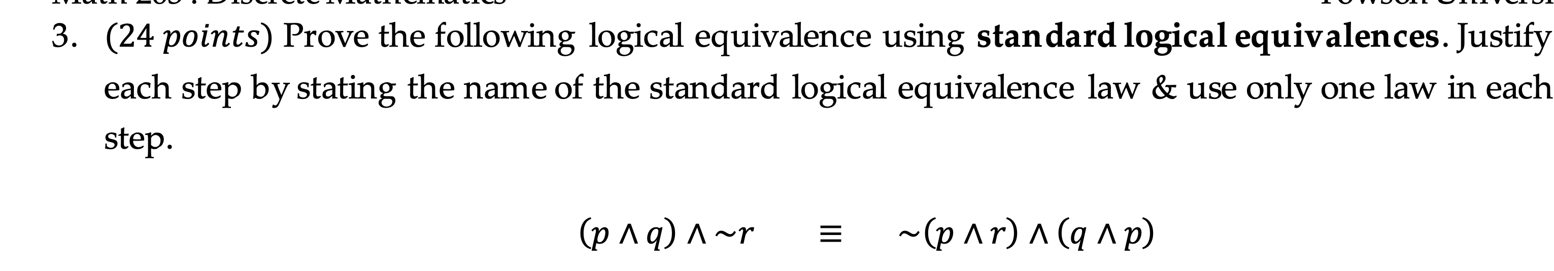 Solved 3. (24 points) Prove the following logical | Chegg.com
