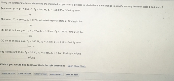 Solved Using the appropriate table, determine the indicated | Chegg.com