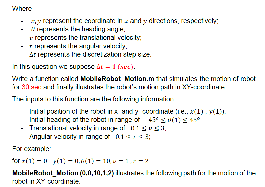 Figure below shows a schematic of a mobile robot in | Chegg.com