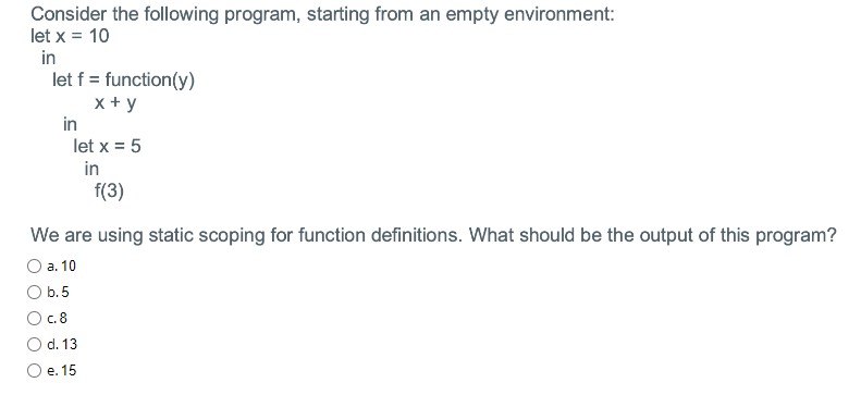 Solved Consider the following program, starting from an | Chegg.com