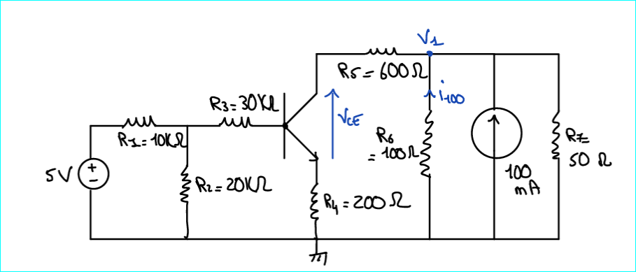 Solved a)Find Vs i100 in the following circuit: we have = | Chegg.com