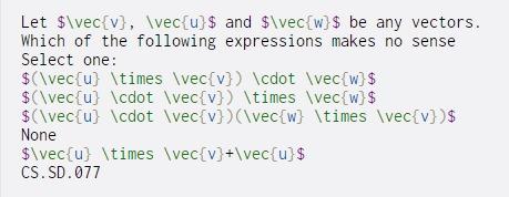 Solved Let $\vec{v}, \vec{u}$ and $\vec{w}$ be any vectors. | Chegg.com
