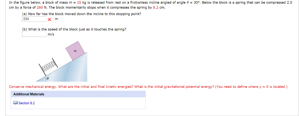Solved In the figure below, a block of mass m 15 kg is | Chegg.com