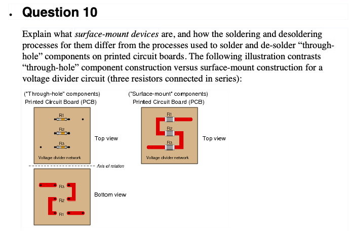 Solved Question 10Explain what surface-mount devices are, | Chegg.com