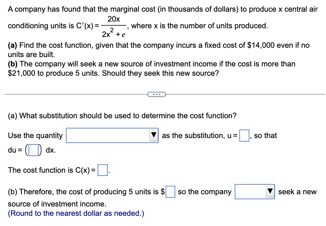 Solved First drop down menu options are:raised to an integer | Chegg.com