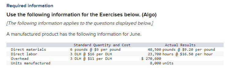 Solved Exercise 21-9 (Algo) Direct materials variances LO | Chegg.com Solved Exercise 21-9 (Algo) Direct materials variances LO | Chegg.com