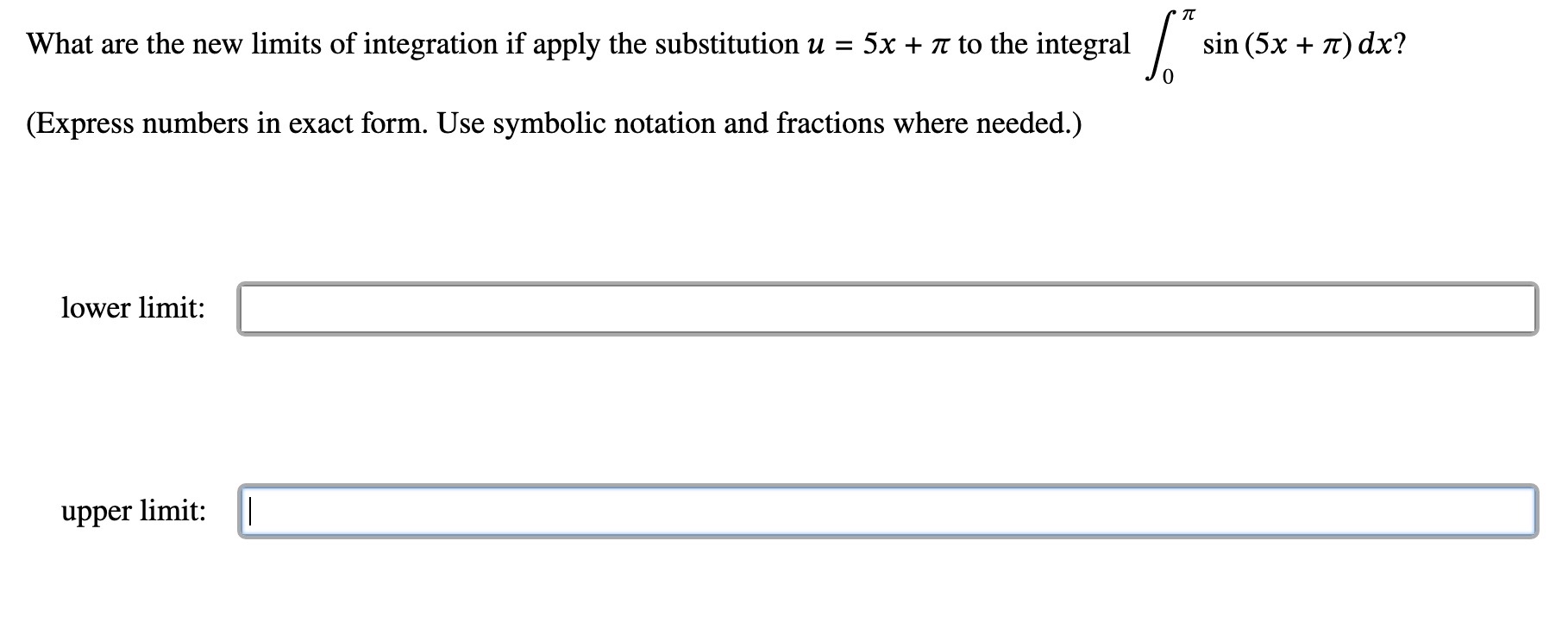 Solved What are the new limits of integration if apply the | Chegg.com
