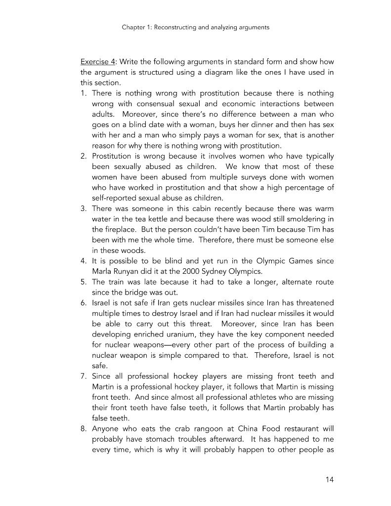 Chapter 1 Reconstructing And Analyzing Arguments