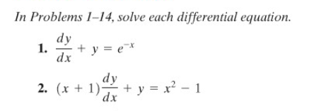 Solved In Problems 1-14, solve each differential equation. | Chegg.com