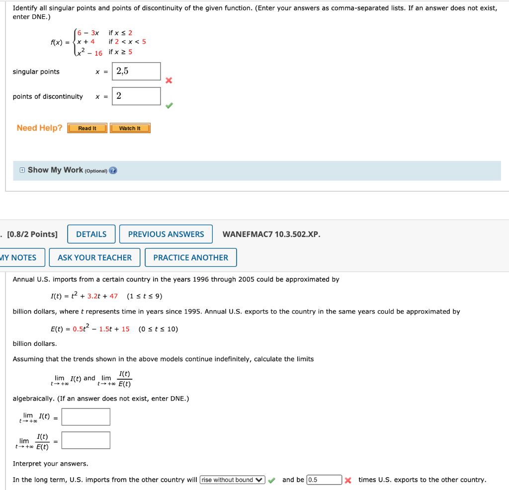 Solved Identify all singular points and points of | Chegg.com