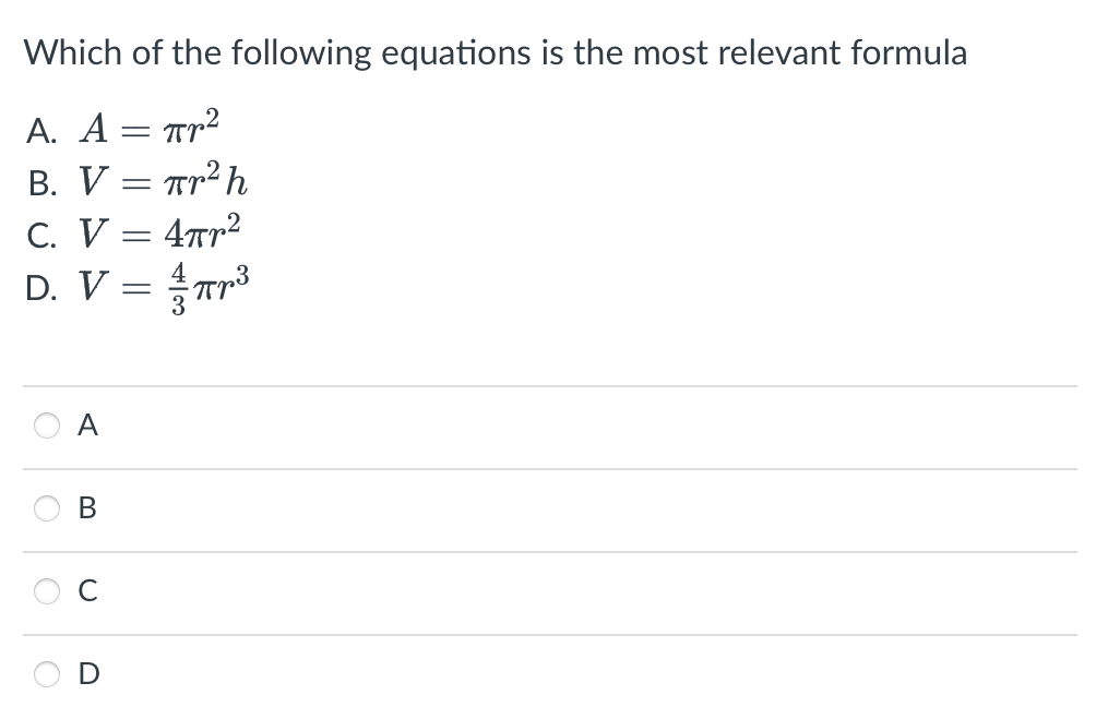 Solved Which of the following items corresponds to the | Chegg.com