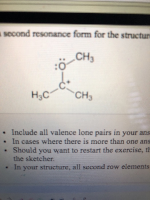 Solved Draw a second resonance form for the structure shown | Chegg.com