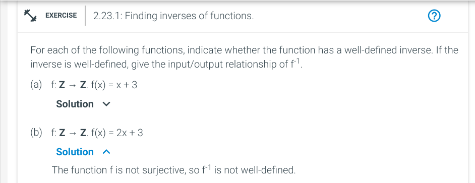 Solved For each of the following functions, indicate whether | Chegg.com