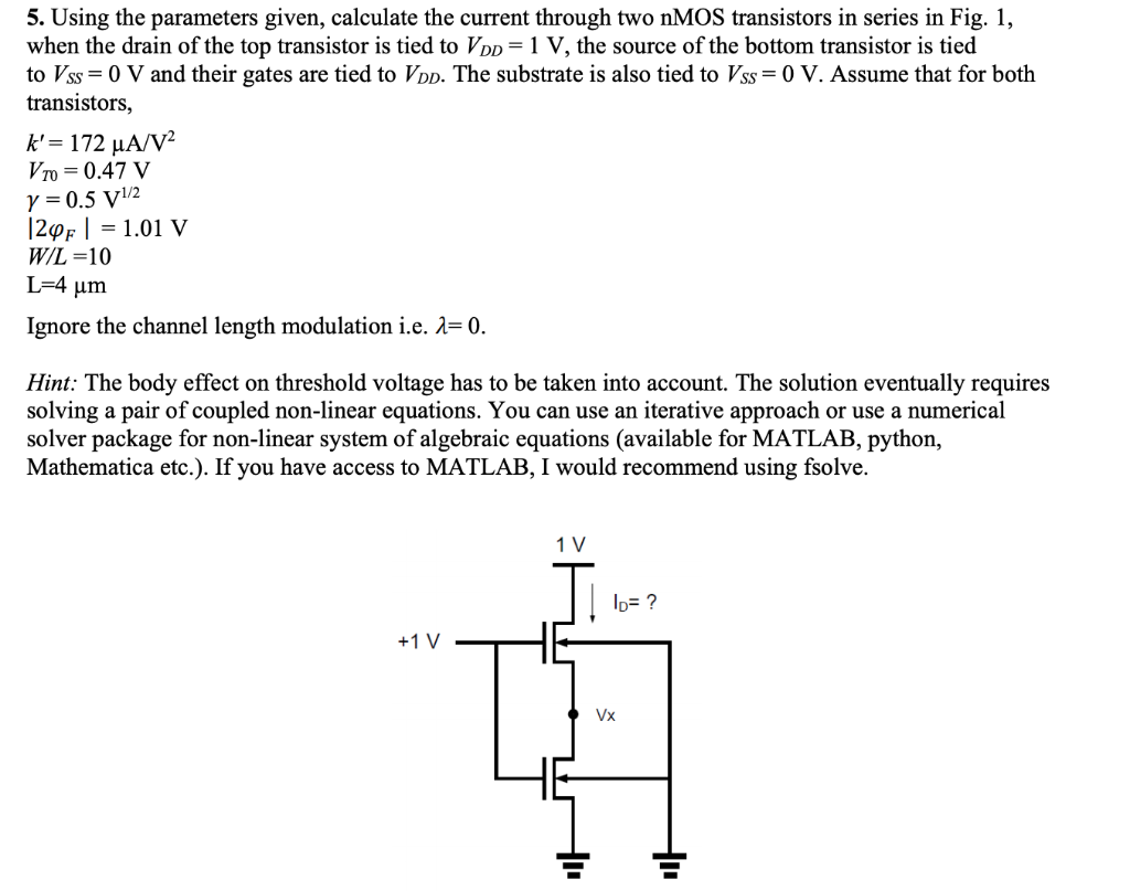 5 Using The Parameters Given Calculate The Current 4554