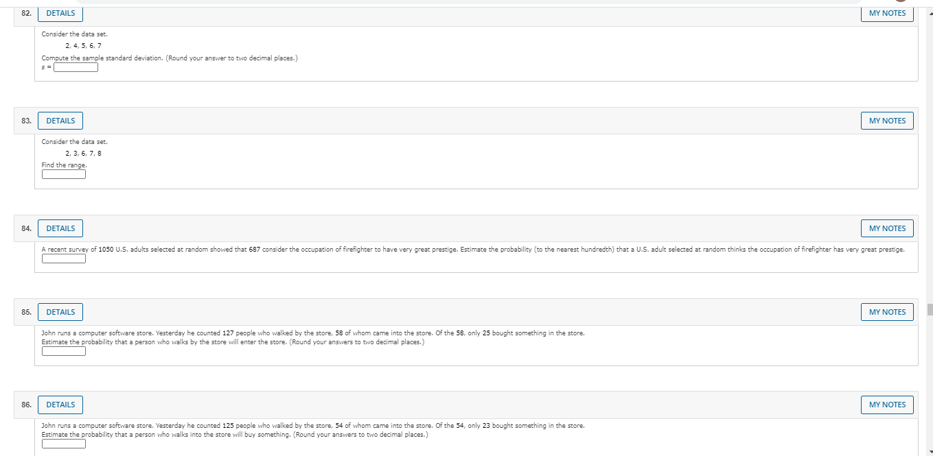 Solved 82 DETAILS MY NOTES Consider the data set 2, 4, 5, 6, | Chegg.com