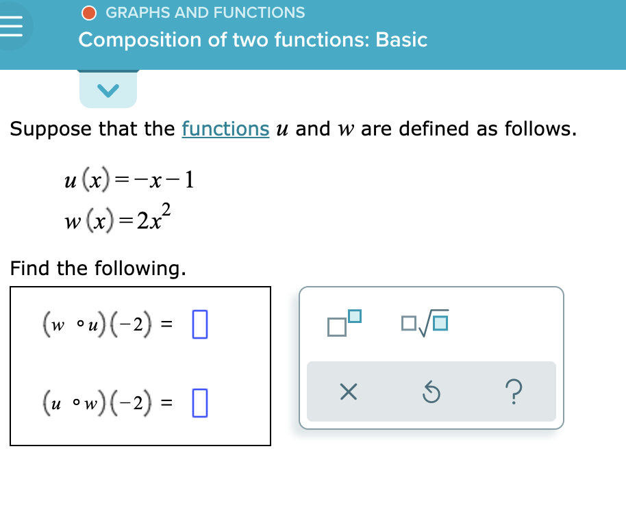 Solved E GRAPHS AND FUNCTIONS Composition of two functions: | Chegg.com