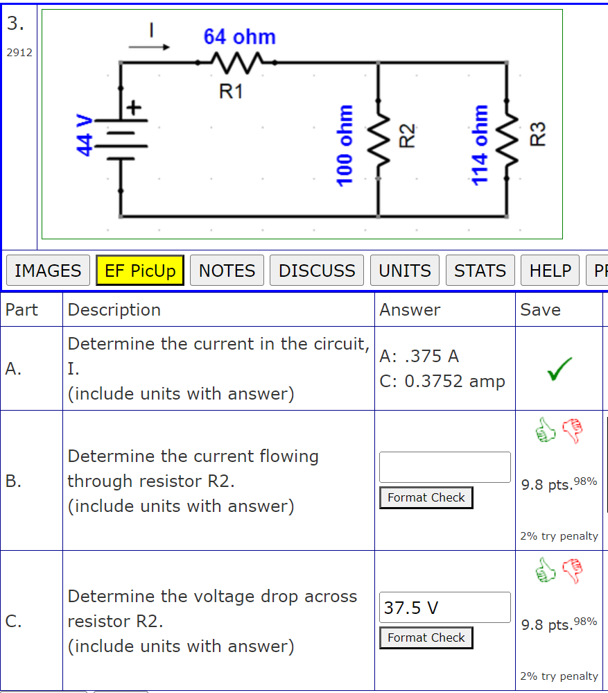 Solved without using Kirchoff's method (if possible) | Chegg.com