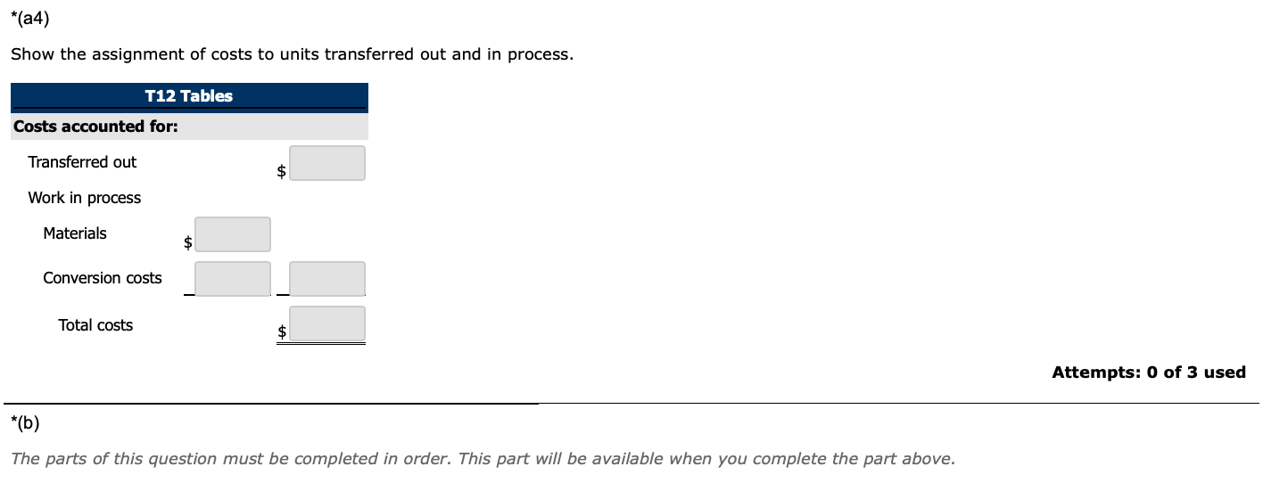Solved *Problem 3-3A (Video) (Part Level Submission) Thakin | Chegg.com