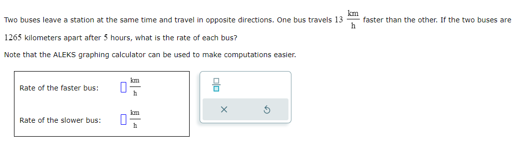 Solved Two buses leave a station at the same time and travel | Chegg.com