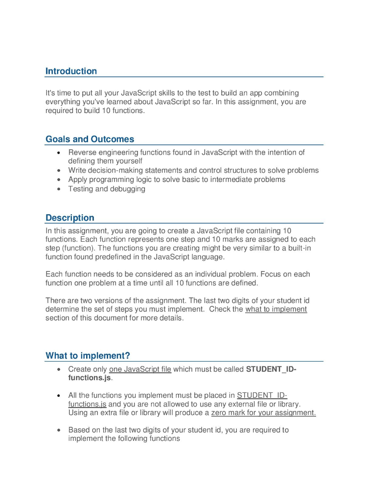 Solved Introduction It's time to put all your JavaScript | Chegg.com